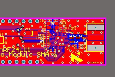 24LU1模块原理图pcb nRF24LU1模块pcb SMA天线 外置天线 nrf24lu1