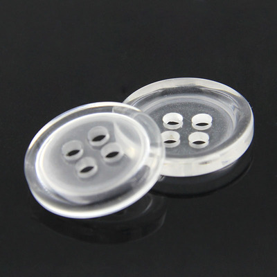 钮扣纽扣扣子专卖 10-20mm四眼细边透明衬衣衬衫扣装饰扣
