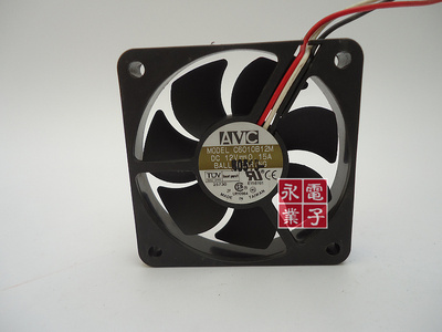 正品台湾AVC 6厘米三针双滚珠CPU风扇 6010 12V 0.15A C6010B12M