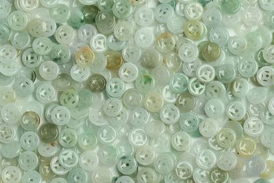 小玉钱铜钱天然a货小金钱翡翠玉