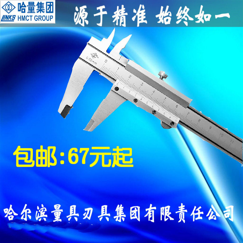 正品哈量不锈钢游标卡尺 0-150 200 300 500 1000mm油标卡尺包邮_虎窝淘