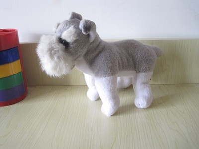 （现货+包邮）zoo coffee仿真雪纳瑞犬狗狗schnauzer,毛绒玩具