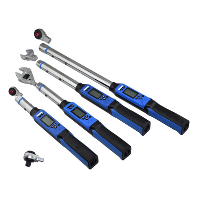 台湾进口电子数显扭力扳手 可换头扭力1.5-500NM 力矩 活动开口头