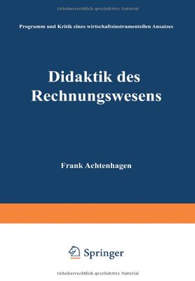 【预售】Didaktik Des Rechnungswesens