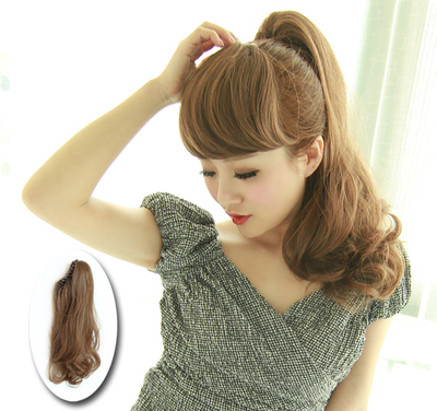 假马尾卷发梨花抓夹式女马尾假发