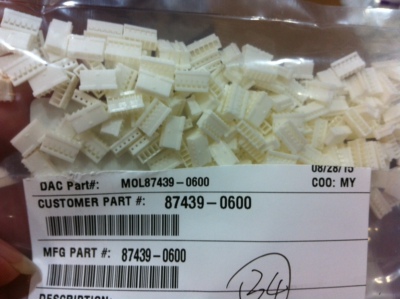 87439-0600 874390600 莫仕/molex 6P连接器外壳 护套 进口原装