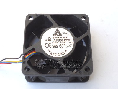 正品台达 6025 AFB0612SH 12V 0.32A 6CM/厘米 PWM温控大风量风扇