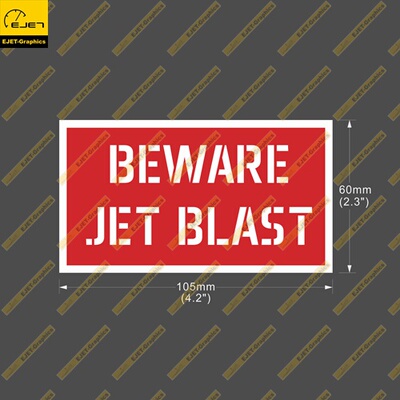 BEWARE JET BLAST小心喷射气流标记车贴笔记本贴旅行箱贴