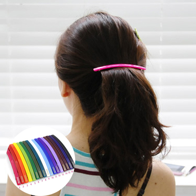 韩国饰品糖果色一字马尾夹