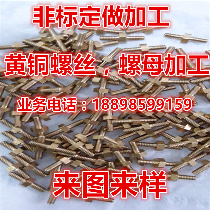 机械加工 黄铜螺丝 非标螺母 六角螺丝 螺母定做 专业五金加工