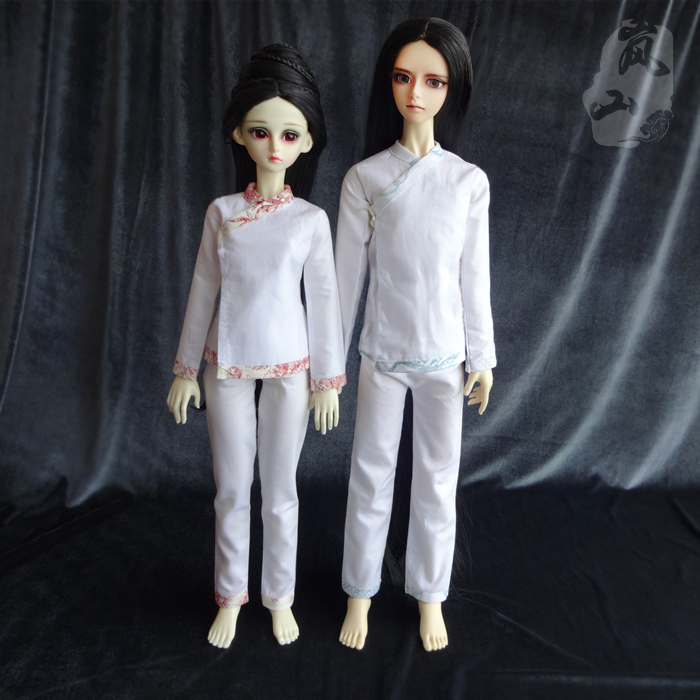 【定做】BJD 1/3 SD男女纯棉白色亵衣裤入箱保护娃衣套装古装_虎窝淘