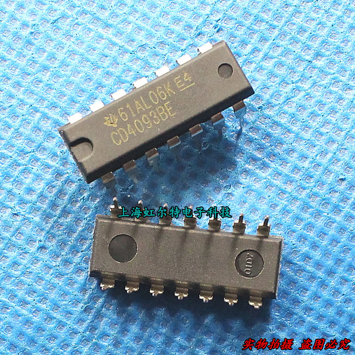 逻辑芯片 CD4093BE CD4093 DIP14 14脚原装现货_虎窝淘