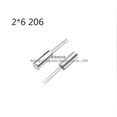圆柱形晶振 27M 27兆 晶振 2*6 27MHz 晶振 2X6 206 无源 20PPM