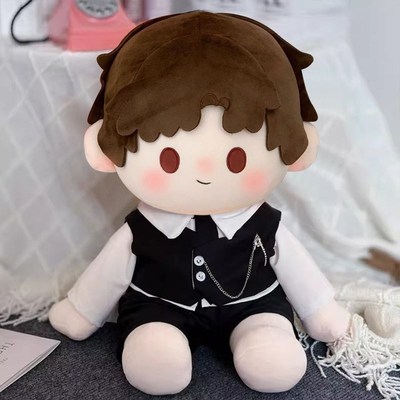 陆沉40cm娃衣棉花娃娃衣服男娃玩偶坐姿小配件帅气制服套装着替