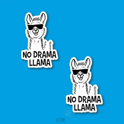 No Lrama LLAMA Laptop and Phone Sticker-Decal max.5cm 2'li S