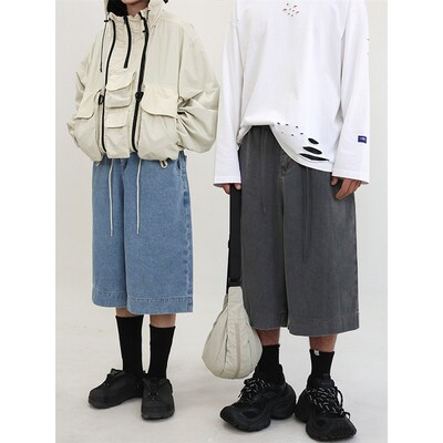 TRIFFER阔版七分裤宽边裤脚时髦休闲男女款