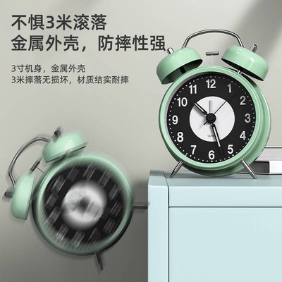 2023夜光小闹钟学生儿童男女孩桌面时钟表摆台式起床神器1159