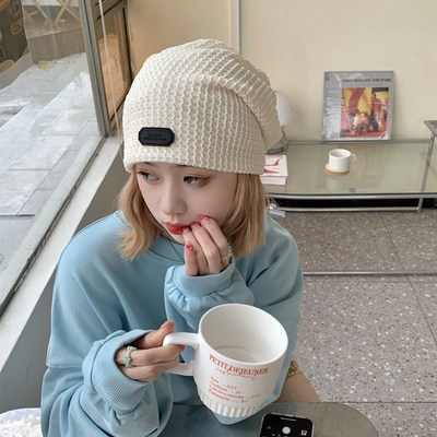 夏季薄款网红月子帽产后春秋季有弹性堆堆帽女显脸小头围冷帽潮人
