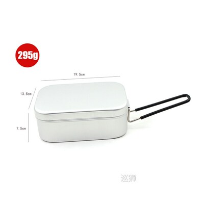 Mini Foldable Alloy Stainless Steel Picnic Box Dinner Pail L