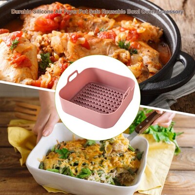 Silicone Pot AirFryer Pot Air Fryers Thicken  Pizza Bread Ba