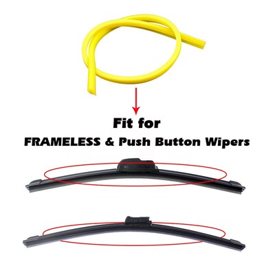 2 PCS Car Wiper Blade Silica Gel Silicon Refill Strips for F