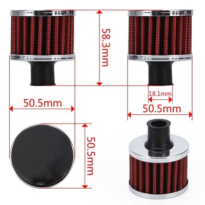 niversal 12mm Car Air Filter for Motorcycle Cold Air Intake
