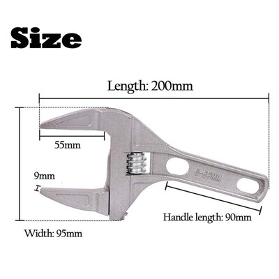 Adjustable Spanner Large Mouth Universal Key Nut Wrench Pip