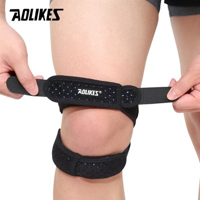 AOLIKES 1PCS Sports Kneepad Double Patellar Knee Patella Te