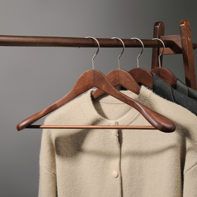 实木衣架无痕防肩角不起包木质家用挂衣防滑宽肩加厚衣服挂钩收纳