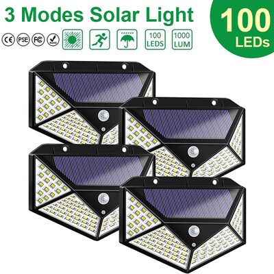 Solar-Light Motion-Sensor Garden-Decoration Powered 100 Led