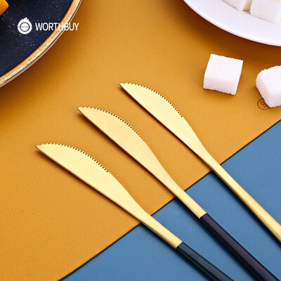 Gold Cutlery Set Portable Travel Flatware Set Stainless Stee