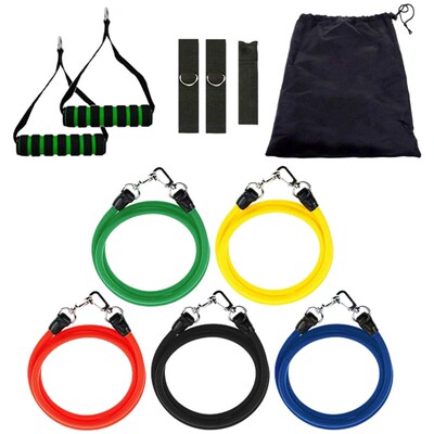 速发Resistance Bands Set 11Pcs Exercise Band for Yoga home G