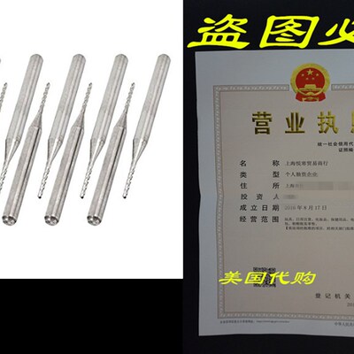 热销uxcell 10 Pcs Tungsten Carbide CNC PCB End Mill 3.175 Sh