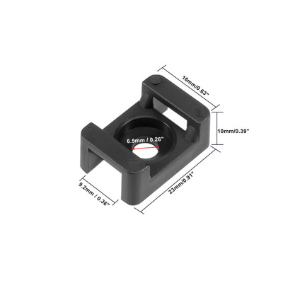 热销xcell 50Pcs/lot Black 9.2mm Hole Width Cable Tie Base HC