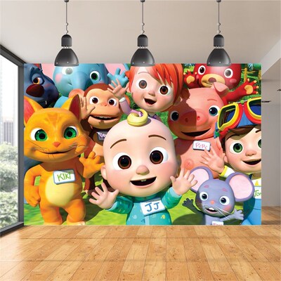 Photography Backdrops Happy Birthday Cocomelon Party Custom