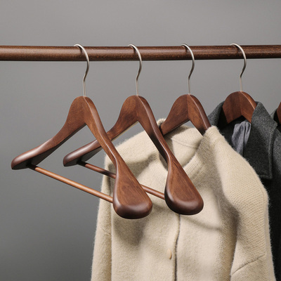 实木衣架无痕防肩角不起包木质家用挂衣防滑宽肩T加厚衣服挂钩收