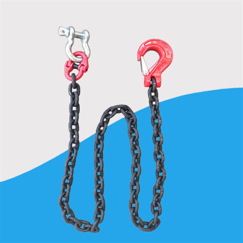 起重链条吊索具吊环与卸扣锰钢铁链子挂钩拖拉拽吊装货5吨3t2米1m_虎窝淘