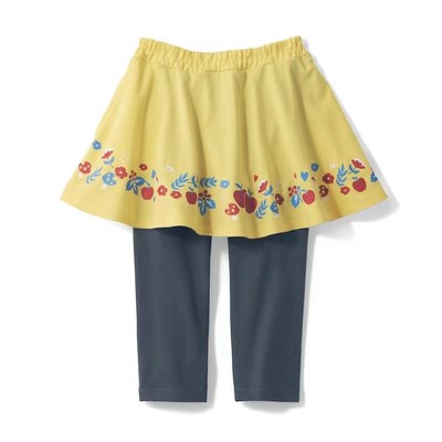 女童七分裤连体裙迪士款纯棉裙裤打底裤全棉弹力裤裙一体百褶裙u.