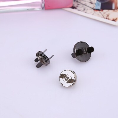 50pcs Bronze Silver Metal Magnet Button  Diy Bags Snaps Butt