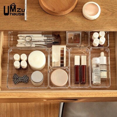 Drawer Organizers Box Clear Divider Case Makeup Kitchen