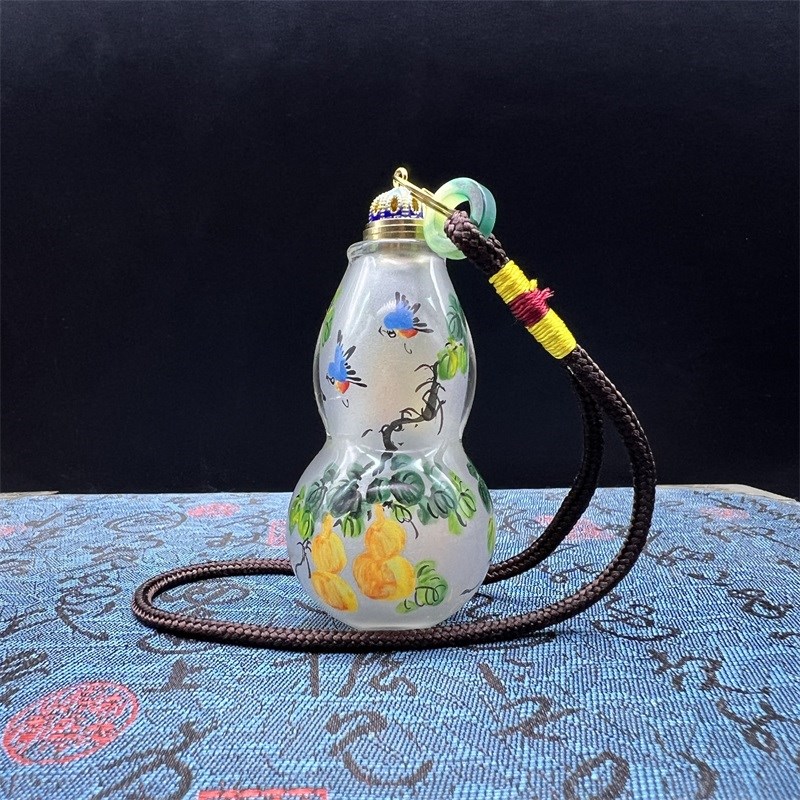 手绘内画葫芦鼻烟壶外事礼品小摆件送朋友