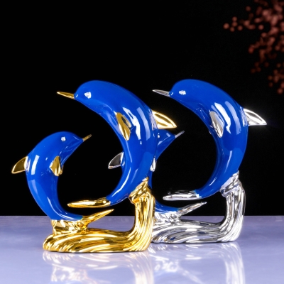 速发Wine Cabinet decoration dolphin decoration ornament livi