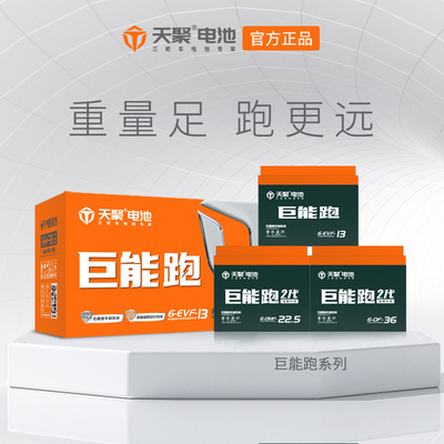 天聚电池巨能跑系列48V60V72V二轮三轮车铅酸蓄电池电动车电池