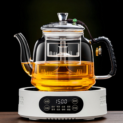 加厚玻璃煮茶壶电陶炉煮茶器2025新款蒸煮一体烧水养生壶泡茶套装