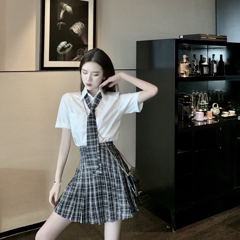 jk套装全套夏季2021年新款可盐可甜炸街套装女洋气减龄心机两件套_萱怡服饰爆款店ZZFSBKD2038 - 货捕头