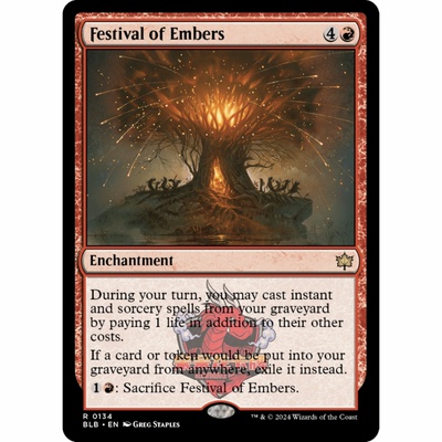 呆呆龙 万智牌 烬焰节庆 Festival of Embers 0134 平/闪