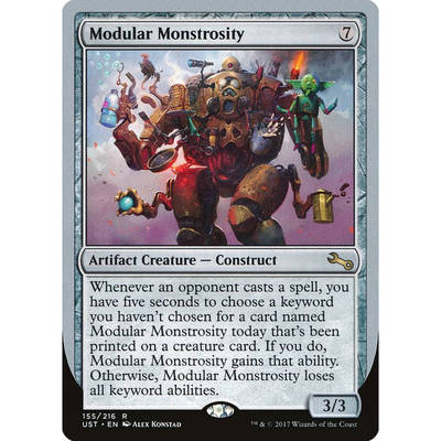 呆呆龙卡牌 万智牌 Modular Monstrosity 平 英文 鸡飞3