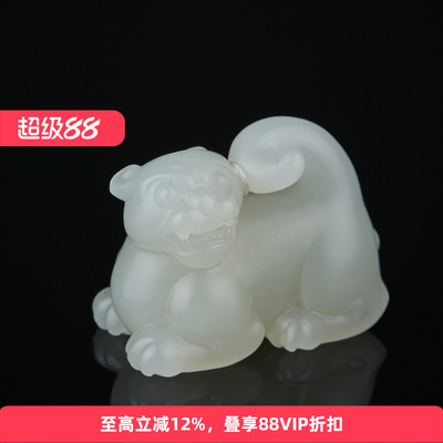 孤品苏作玉雕大师和田白玉吊坠
