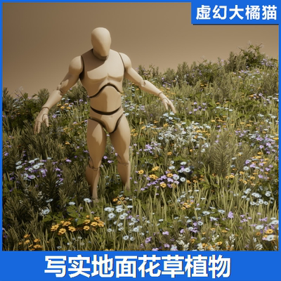 UE5虚幻 Foliage VOL.17 - Ground Plants 写实野花野草植物模型