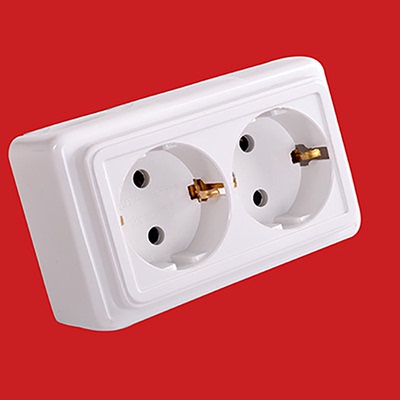 2 Socket EU Standard Installed Directly European Style Surf